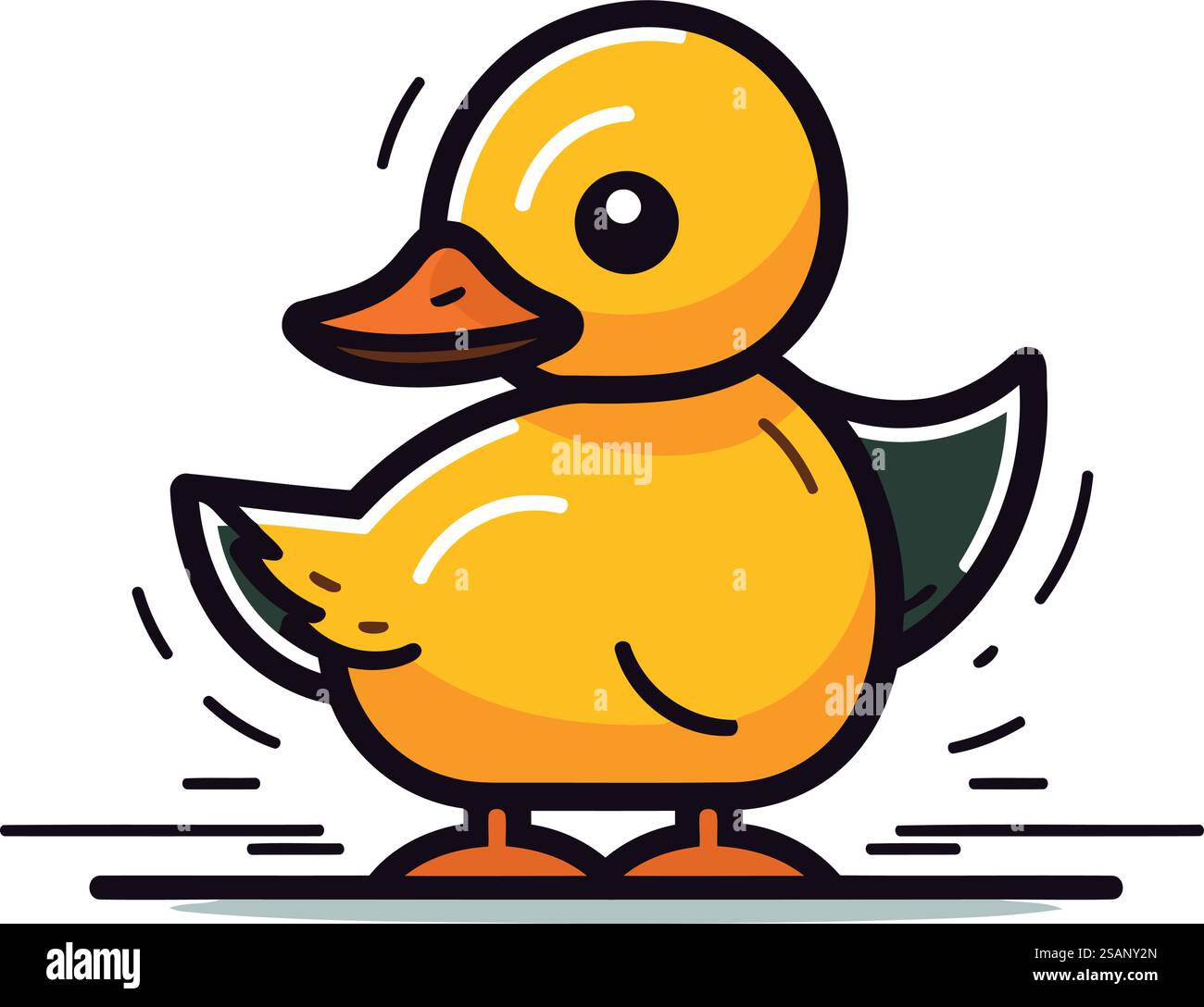Duckling icon. Cute cartoon duckling. Vector illustration Stock Vector ...