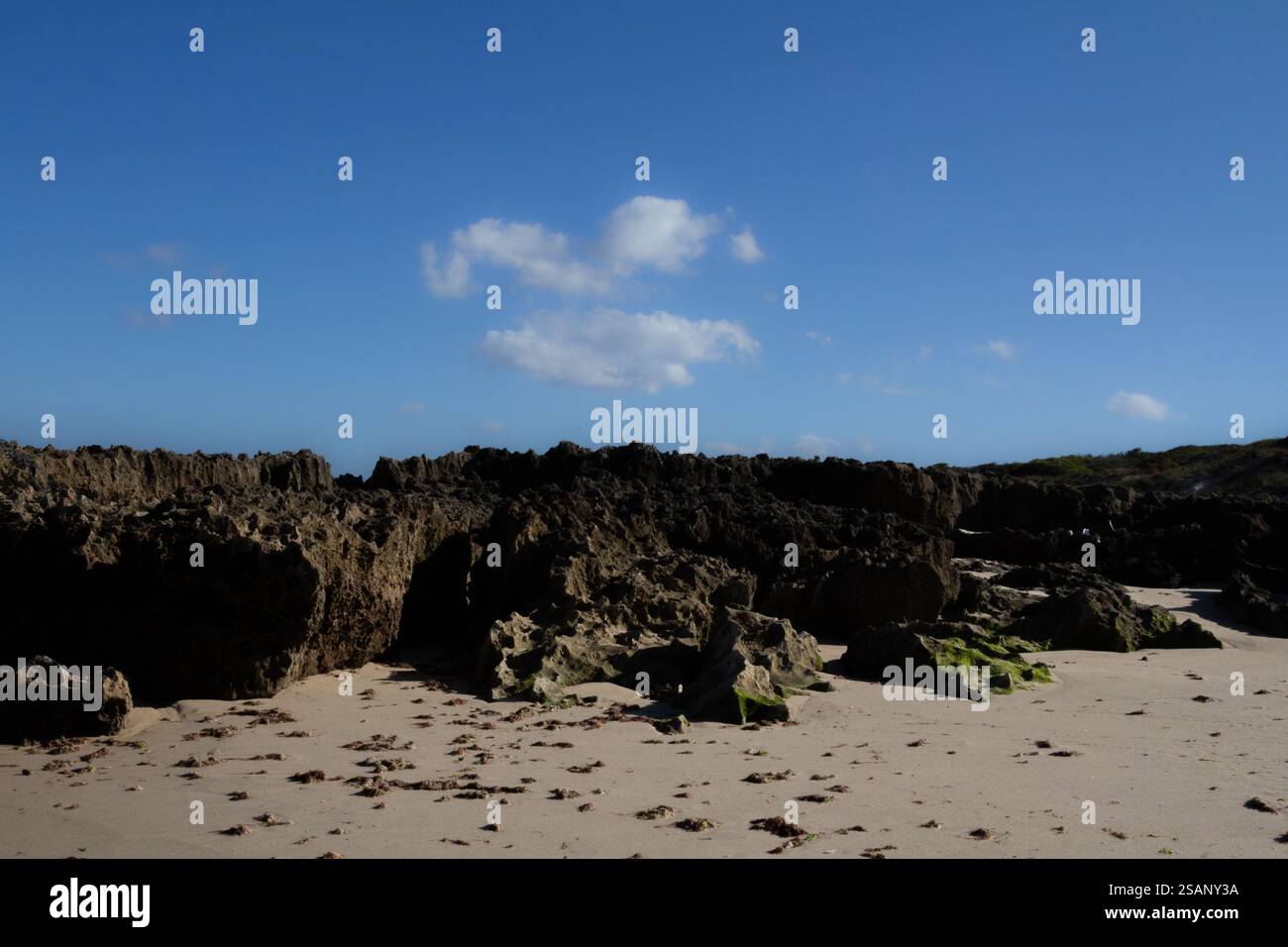 A scenic beach along the Rota Vicentina trail, with dramatic rock ...