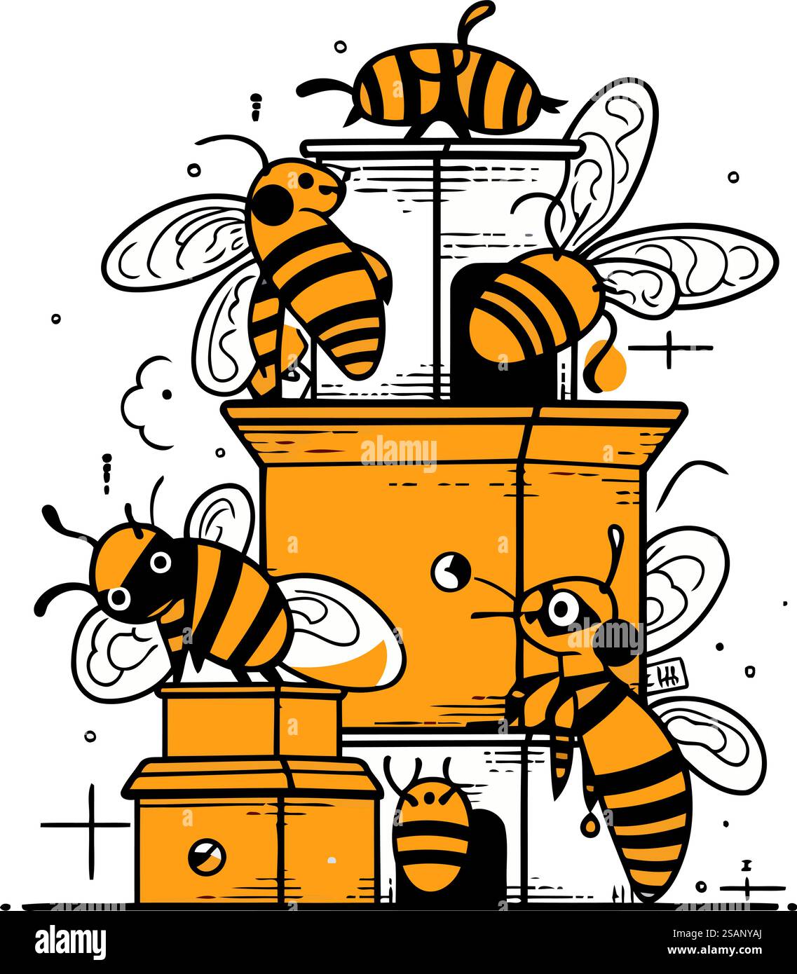 Cartoon honeybee Cut Out Stock Images & Pictures - Alamy