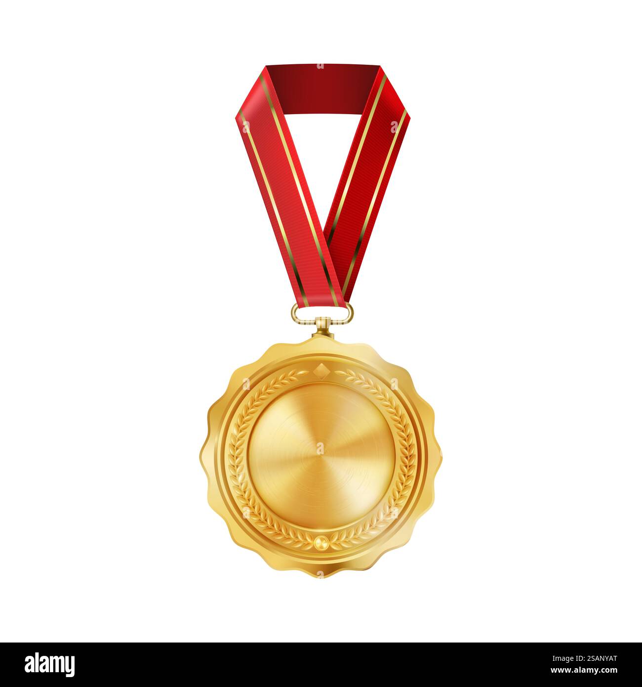 Realistic gold empty medal Cut Out Stock Images & Pictures - Alamy