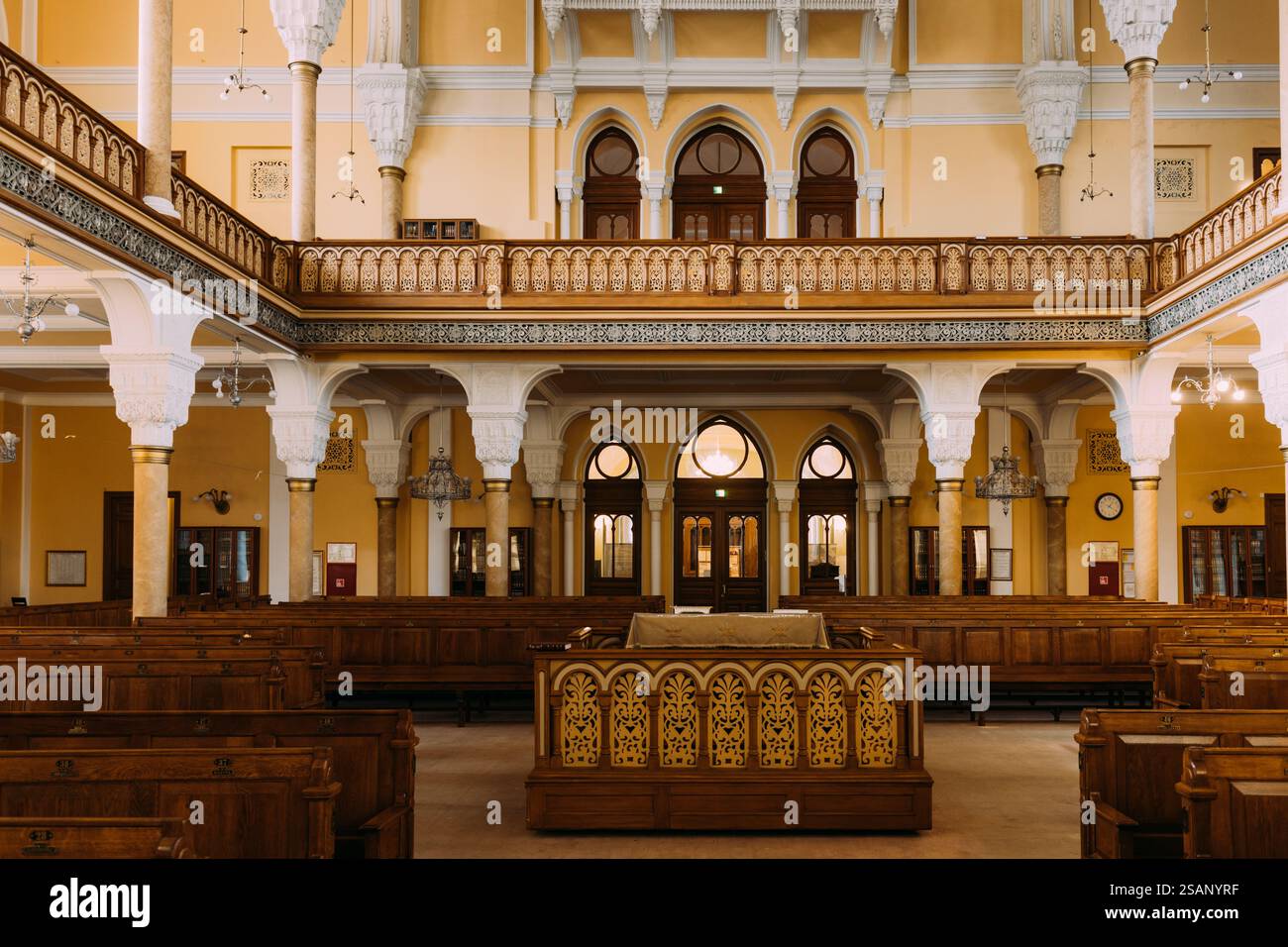 Interior of synagogue in Saint-Petersburg, Russia, November 5, 2024 ...
