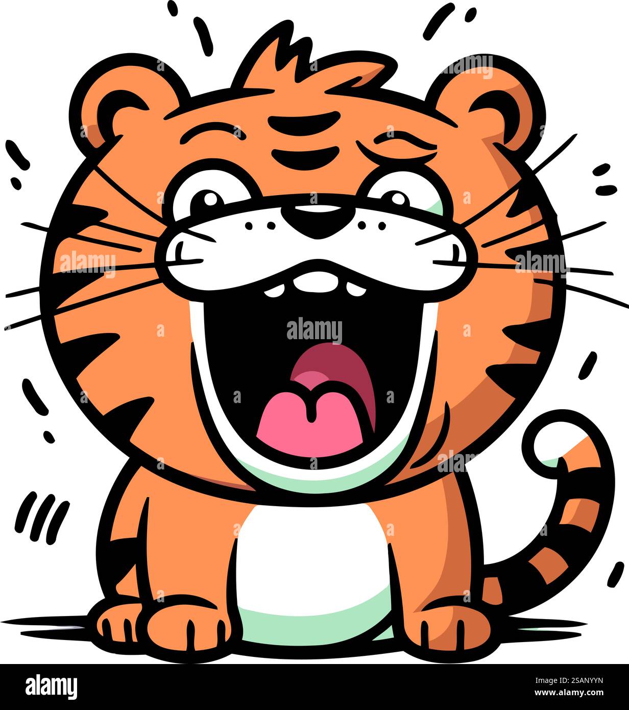 Cartoon illustration funny tiger hi-res stock photography and images ...