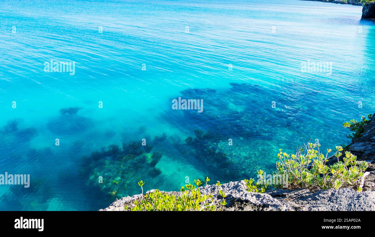 Paradise travel destination beach in Hamilton, Bermuda. Tropical beach ...