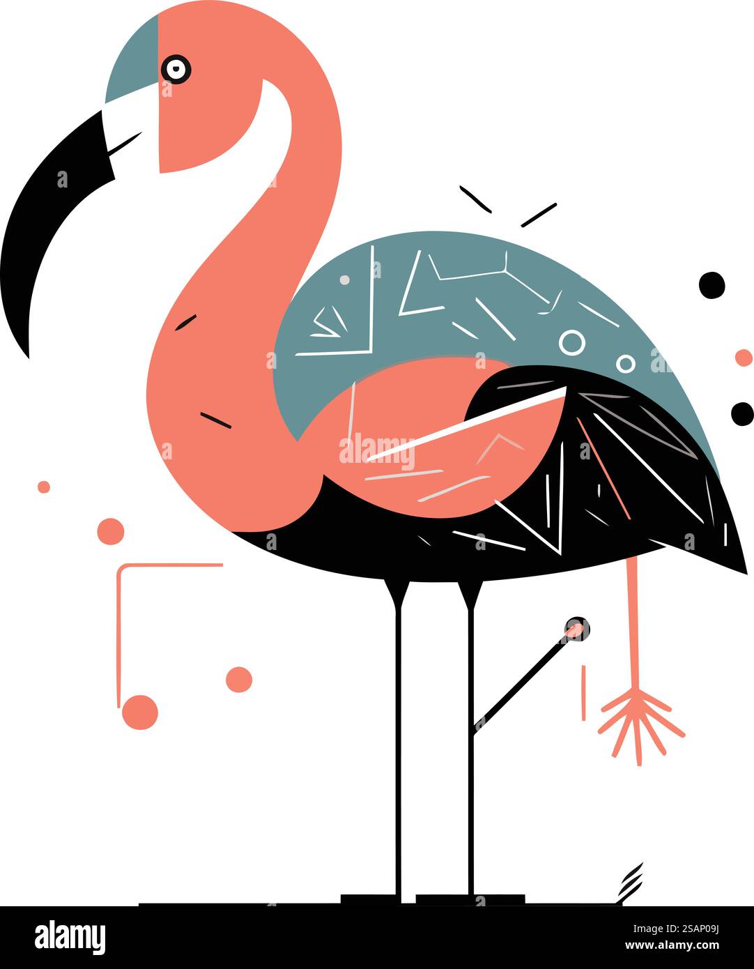Flamingo vector illustration. Flamingo flat style design Stock Vector ...
