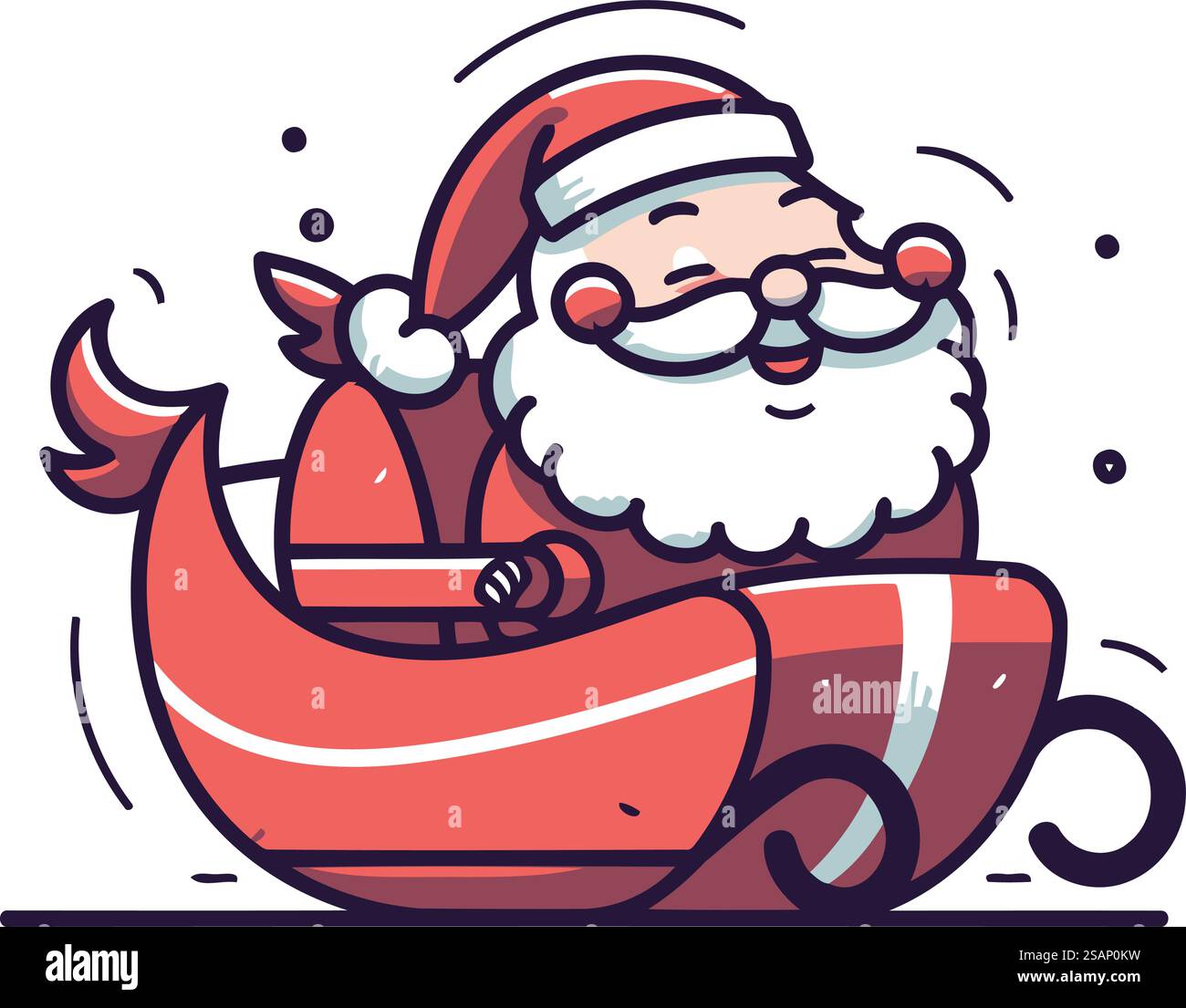 Red santa claus sleigh vector hi-res stock photography and images - Alamy