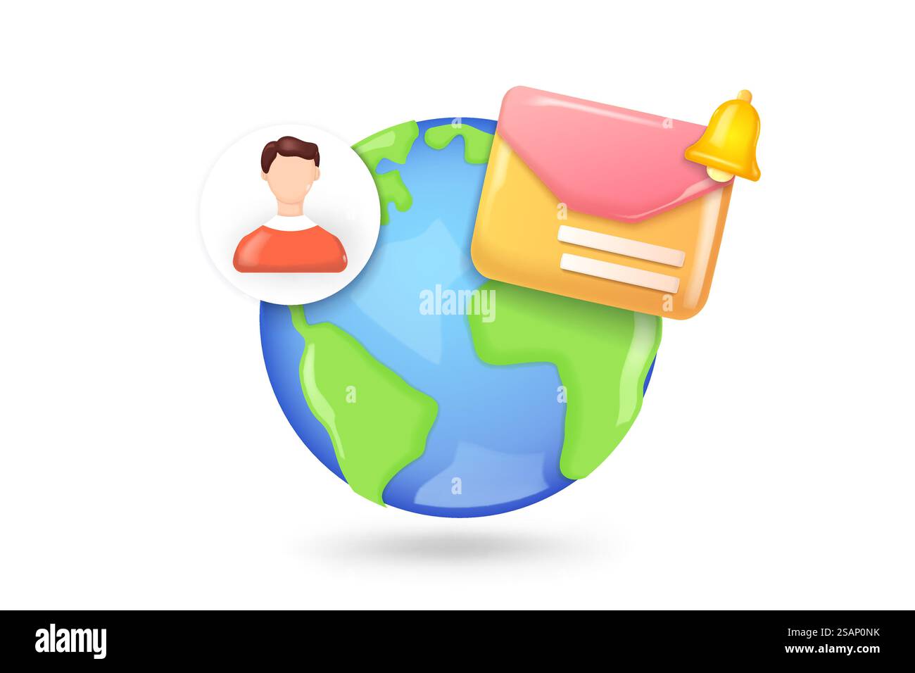 3D Web Vector Illustrations. Mail service concept Stock Vector Image & Art - Alamy