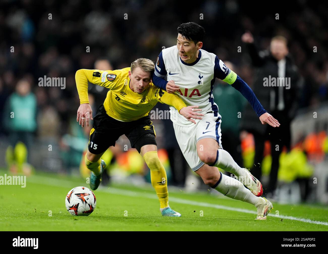 Tottenham Hotspur's Son Heung-Min (right) and IF Elfborg's Simon ...