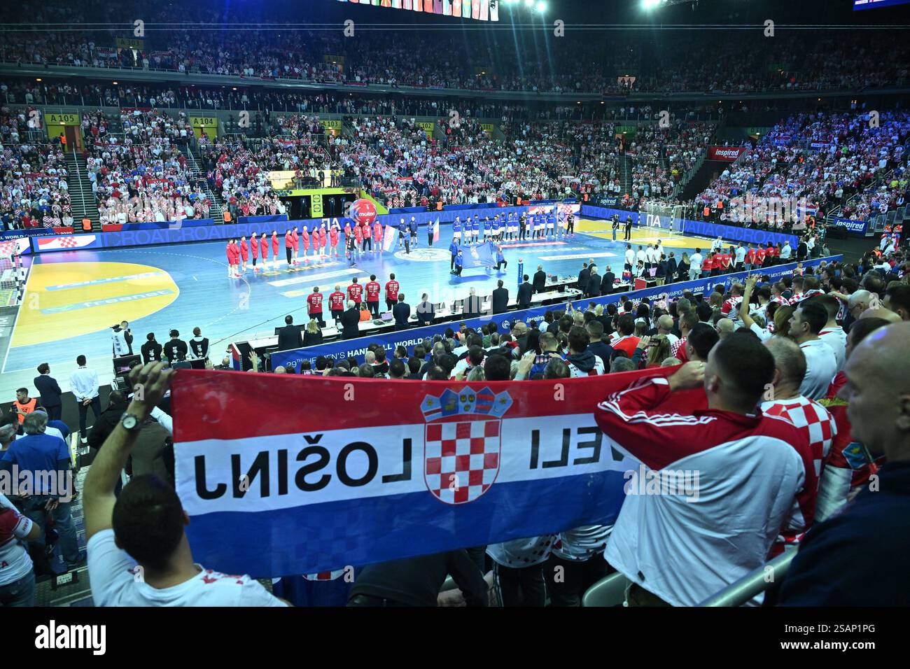 Croatia, Zagreb, 300125. Arena Zagreb. IHF World Handball Championship 2025 - Croatia/Denmark ...
