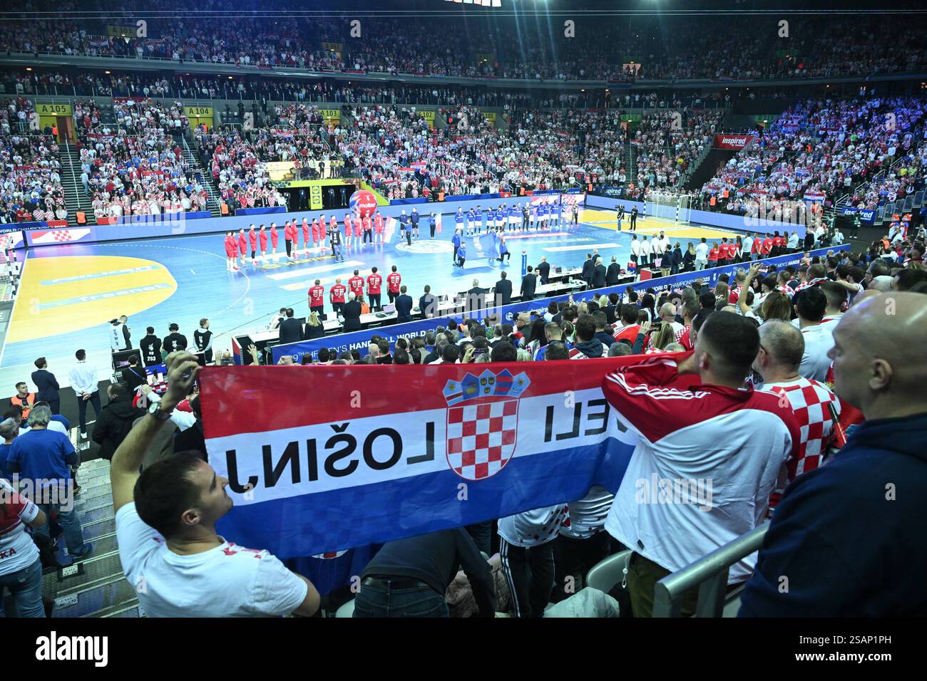 Croatia, Zagreb, 300125. Arena Zagreb. IHF World Handball Championship 2025 - Croatia/Denmark ...
