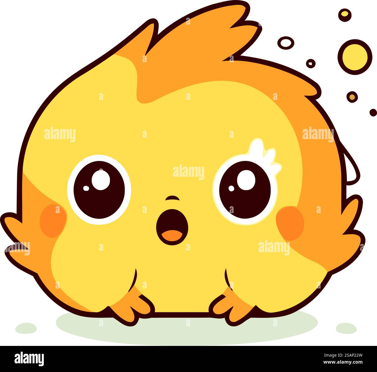 Cute little chicken character. Vector cartoon illustration isolated on ...
