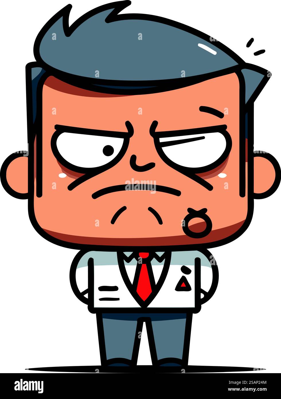 Angry Businessman Cartoon Vector Illustration Stock Vector Image & Art ...