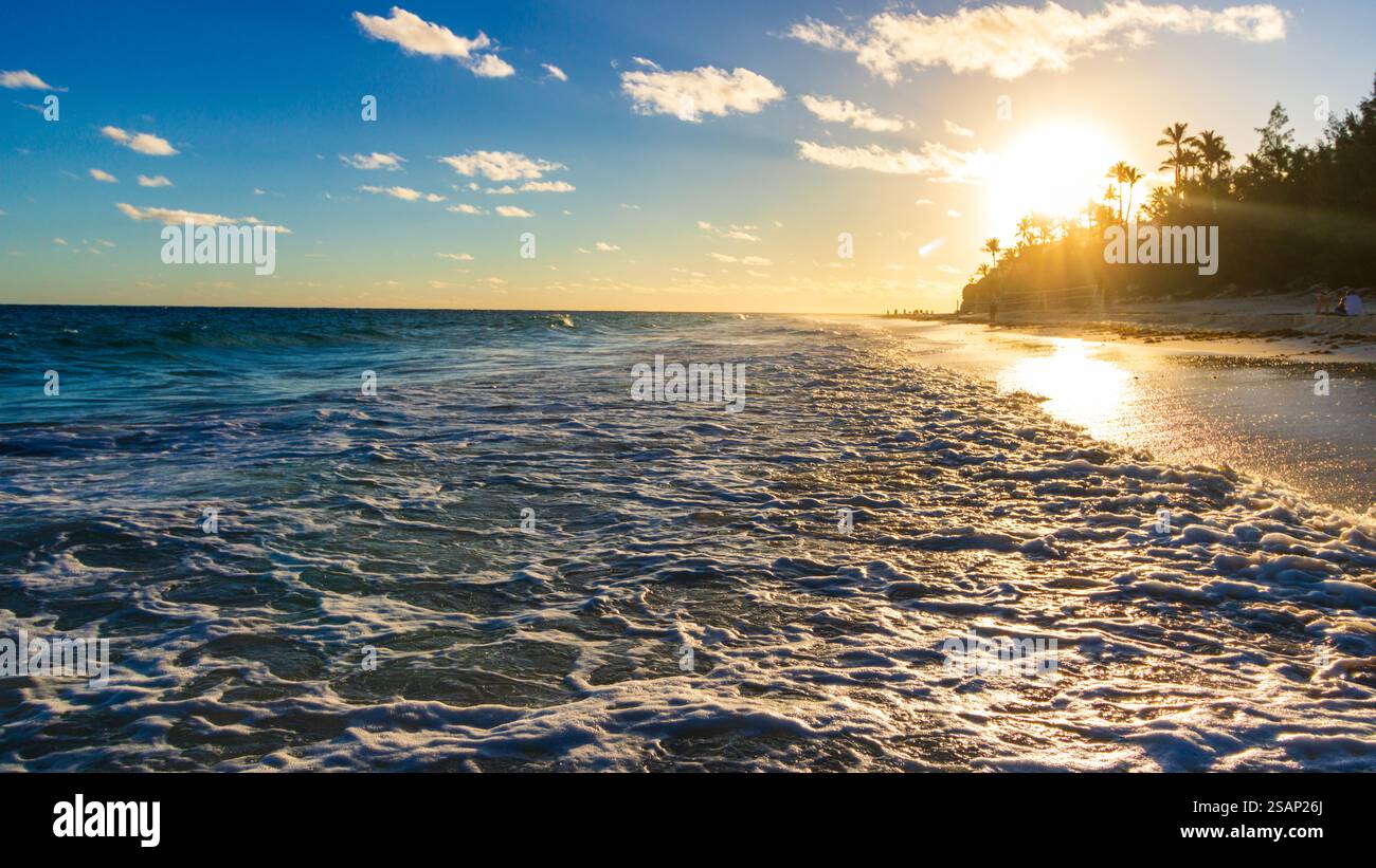 Paradise travel destination beach in Hamilton, Bermuda. Tropical beach ...