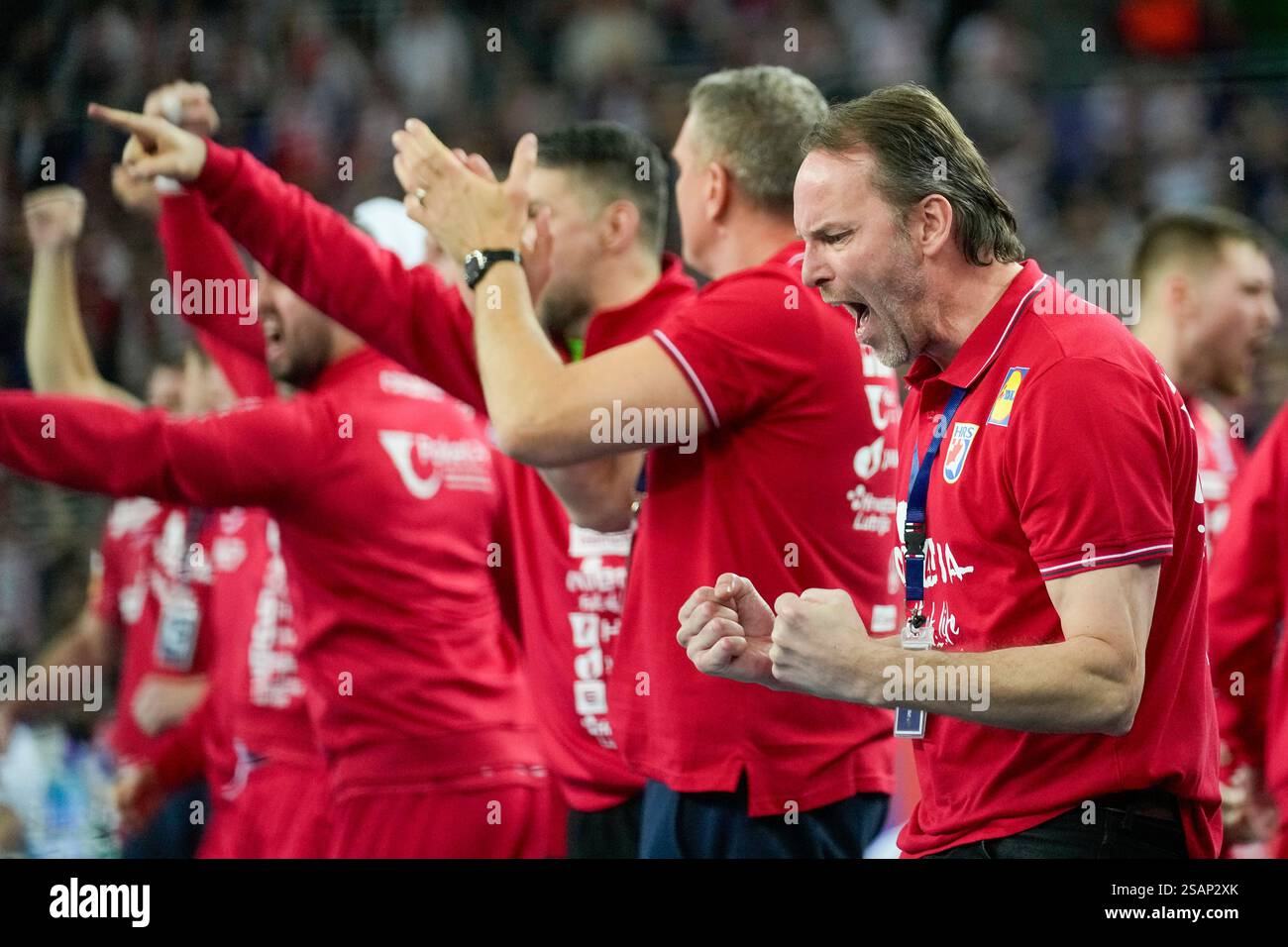 Croatia head coach Dagur Sigurdsson reacts during the semifinal match ...