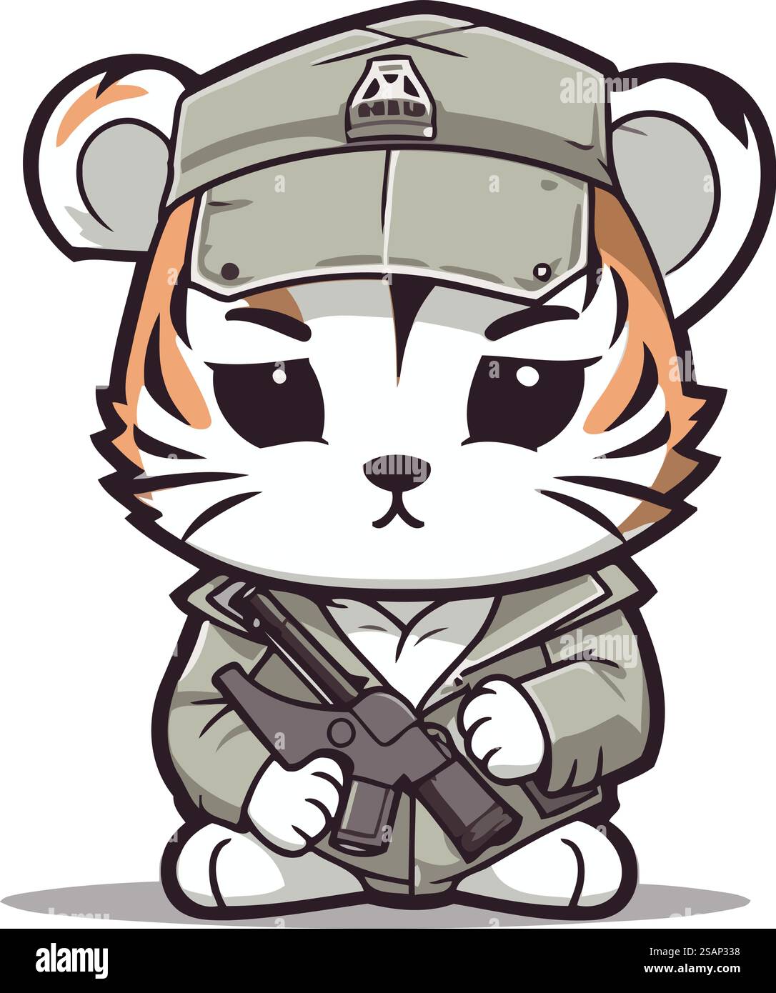 Cute Red Panda Army Animal Cartoon Mascot Character With Gun Stock ...