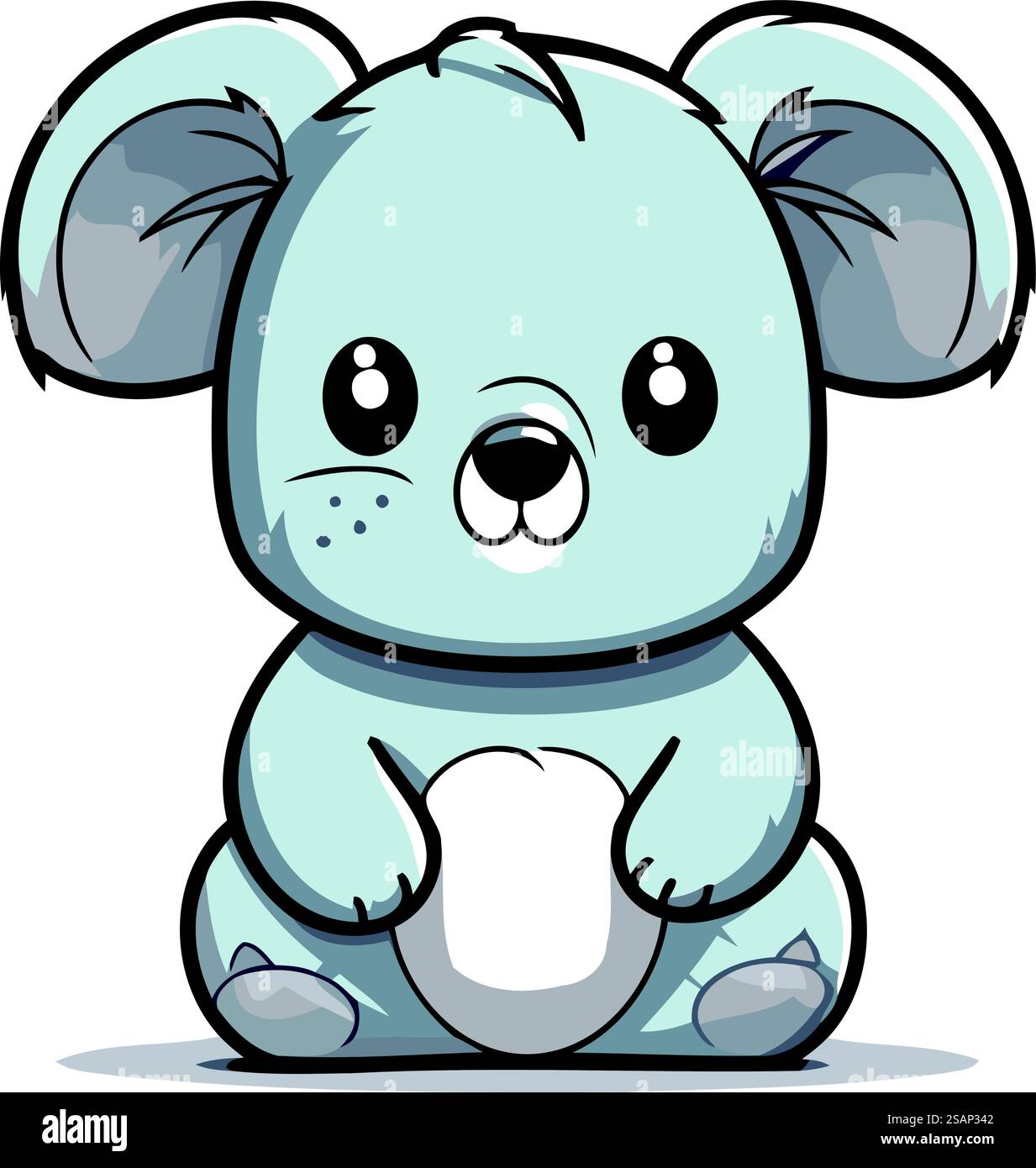 Cute koala character cartoon on white background. Vector illustration ...