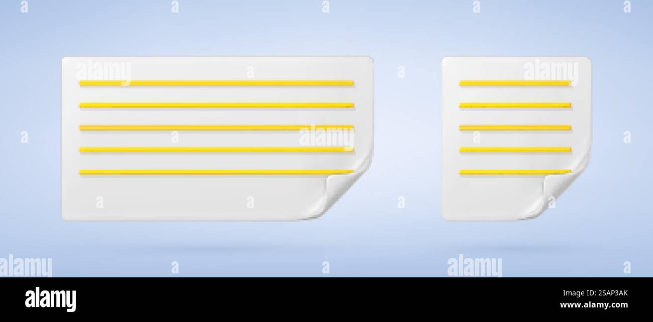 Document in cartoon 3d style. Paper icon in cartoon design isolated on ...