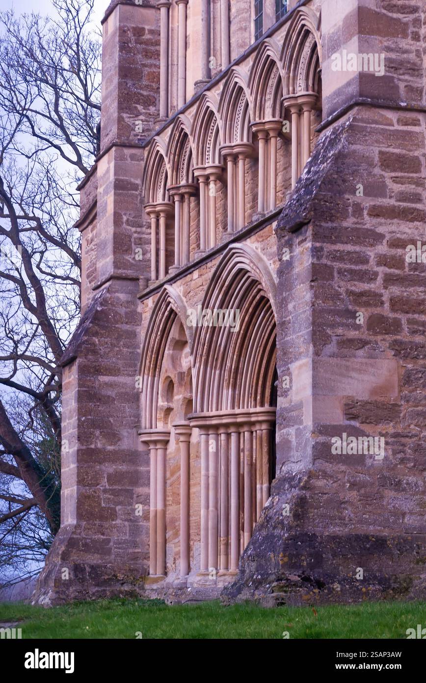 Close-up of the western end of St Mary's Church, Felmersham ...