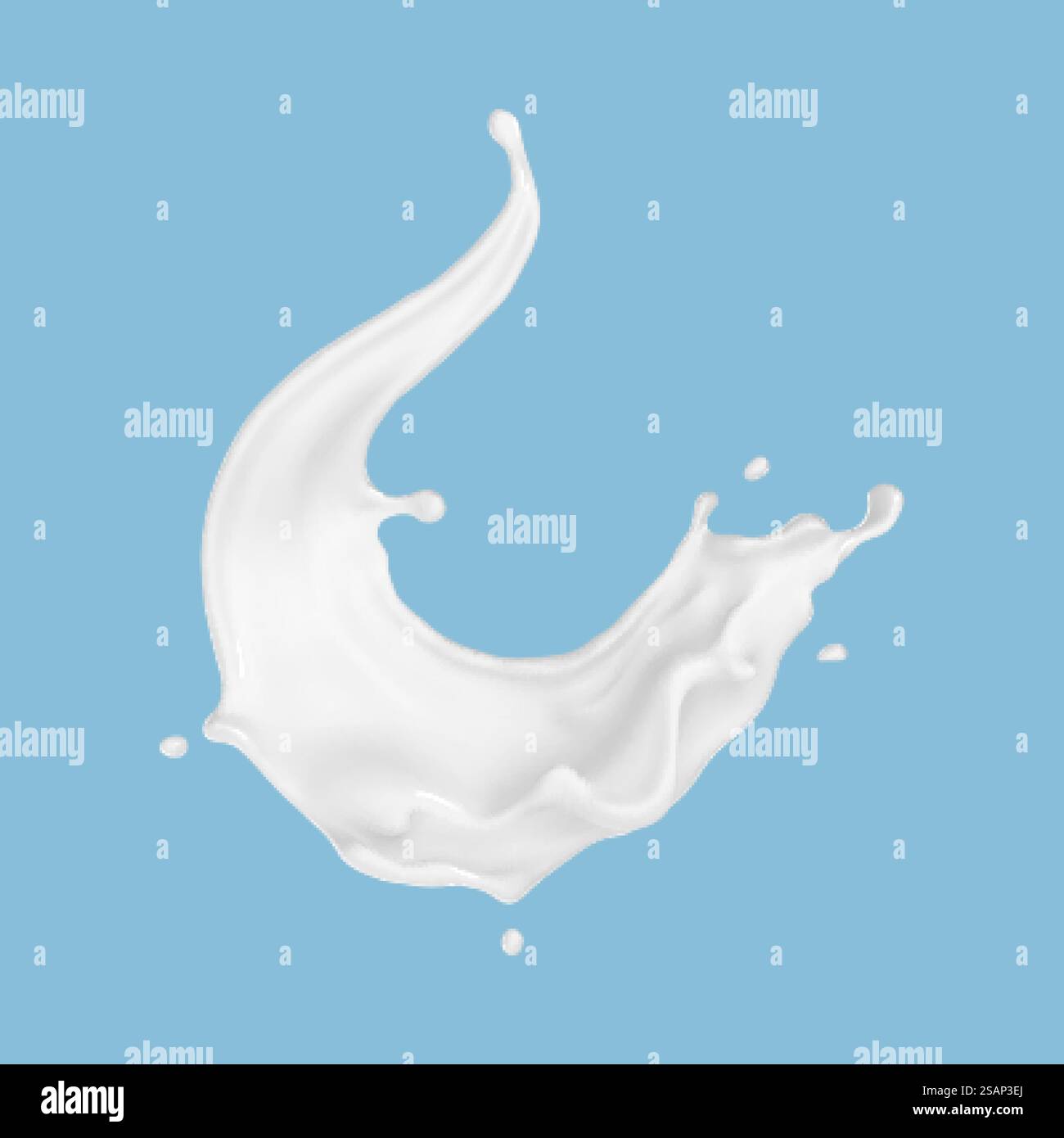 Milk splash realistic 3d Stock Vector Images - Alamy