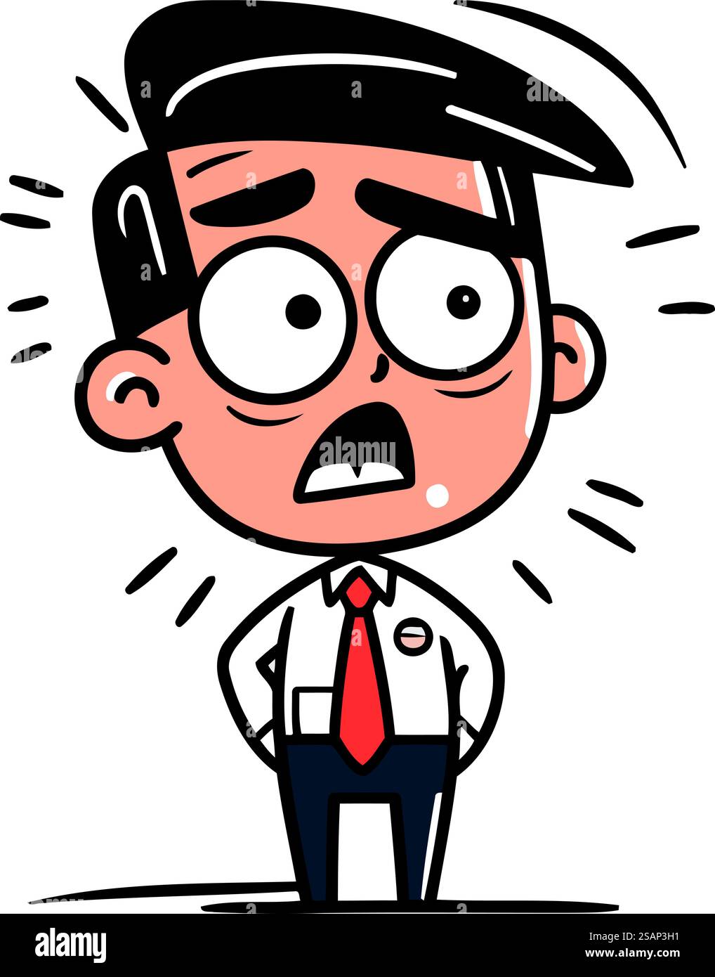 Angry boss. Vector illustration in cartoon style. Isolated on white ...
