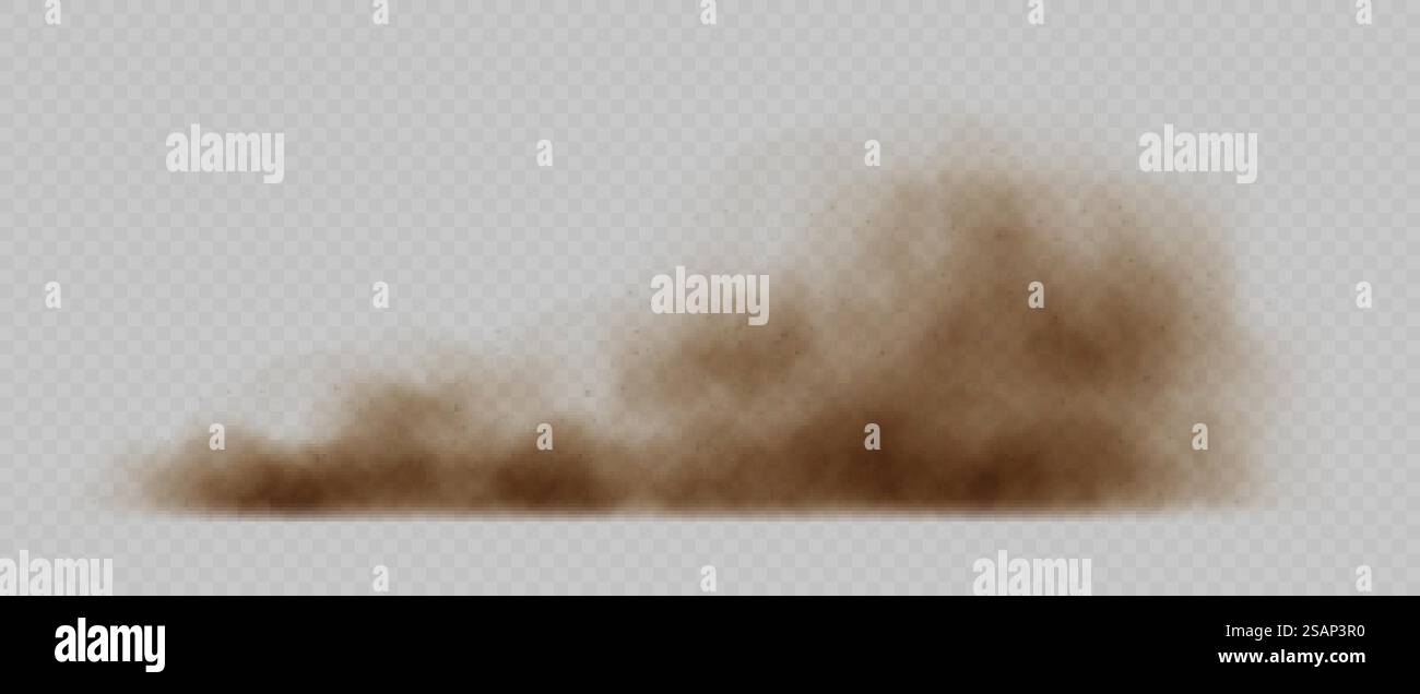 Sand cloud, sandstorm, dirty dust or brown smoke. Heavy thick smog ...