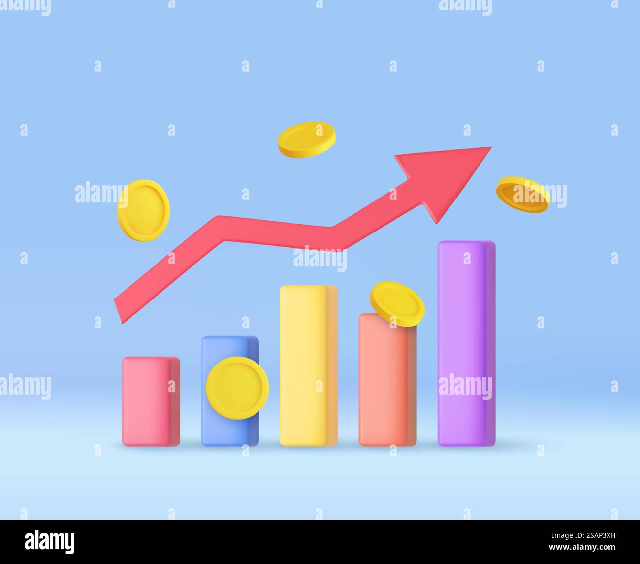 Coins charts financial diagrams Stock Vector Images - Alamy