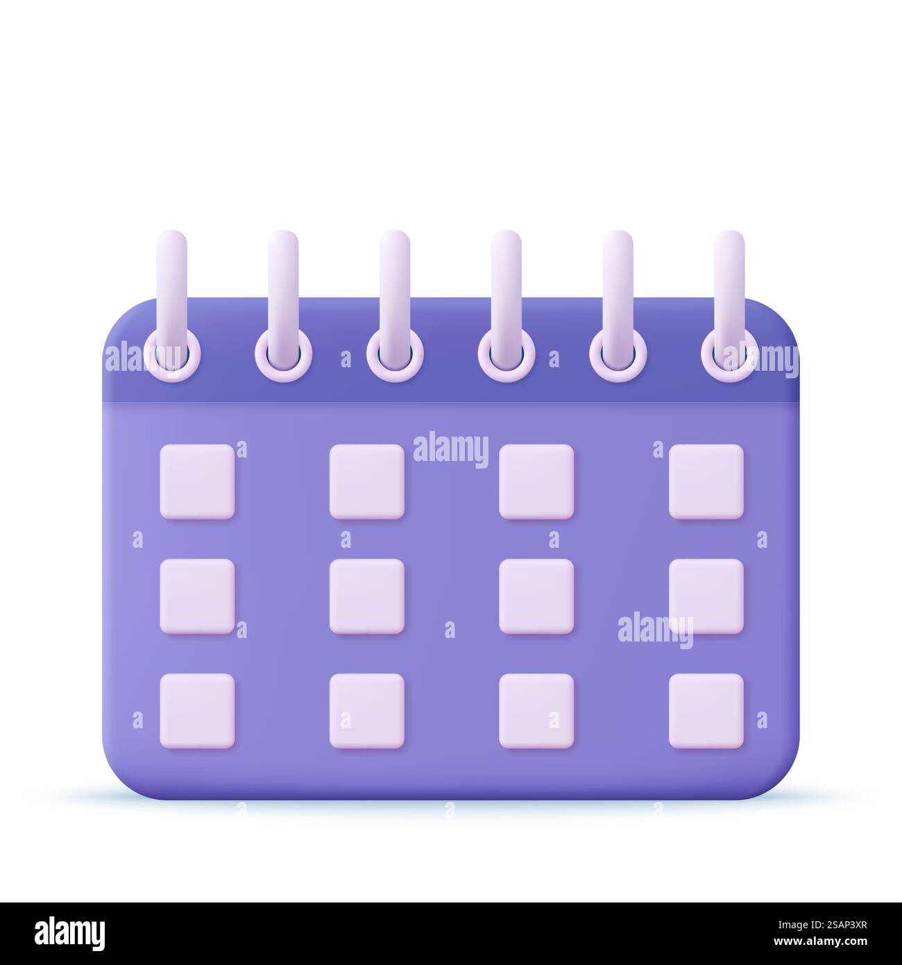 3d Calendar assignment icon. Planning concept. Day month year time ...
