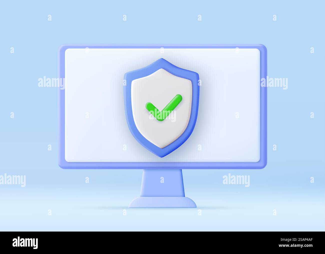 3D Cyber security technology concept. personal data protection. Data ...