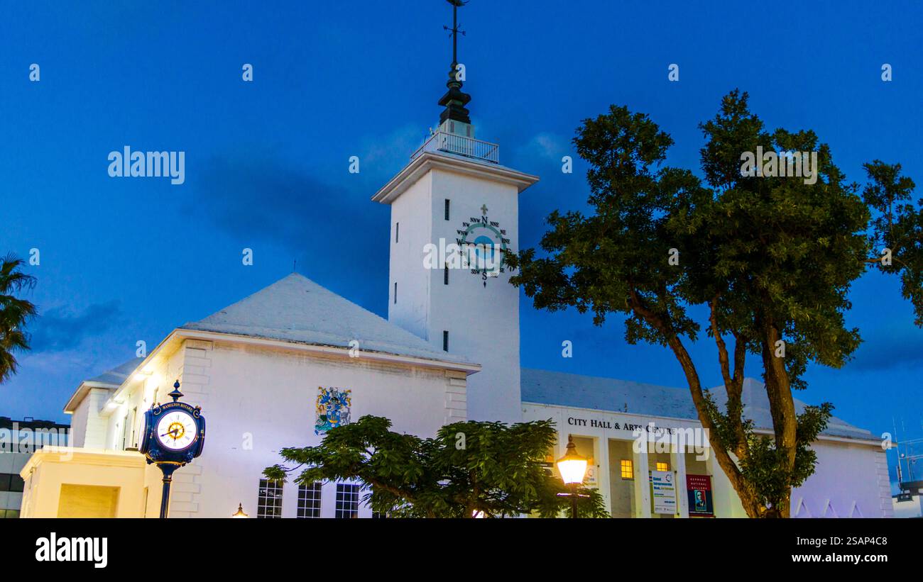 View of the downtown buildings from Hamilton, Bermuda Stock Photo - Alamy