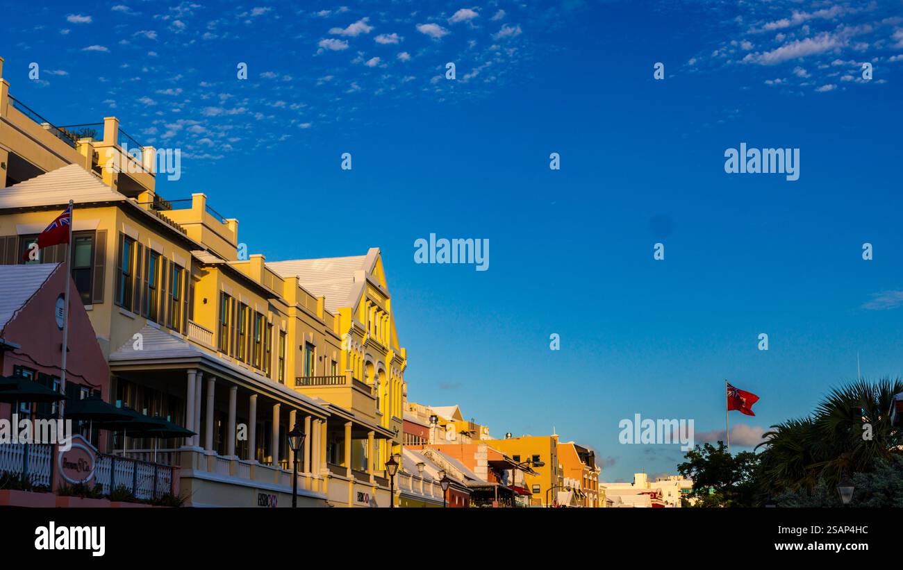 View of the downtown buildings from Hamilton, Bermuda Stock Photo - Alamy