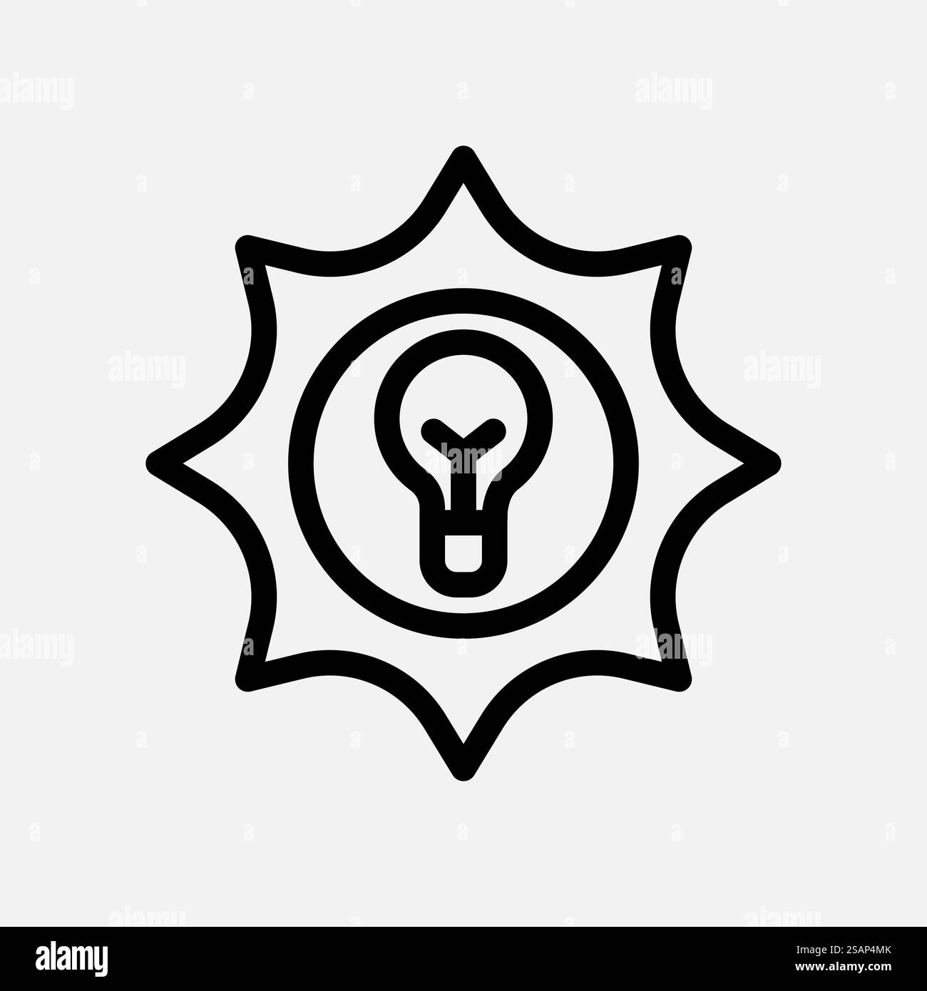 sun energy and bulb lamp icon line, free energy, ecology, renewable and ...