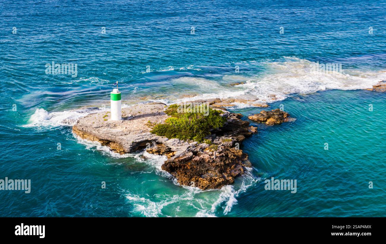View from cruise ship approaching the port of Hamilton, Bermuda Stock ...