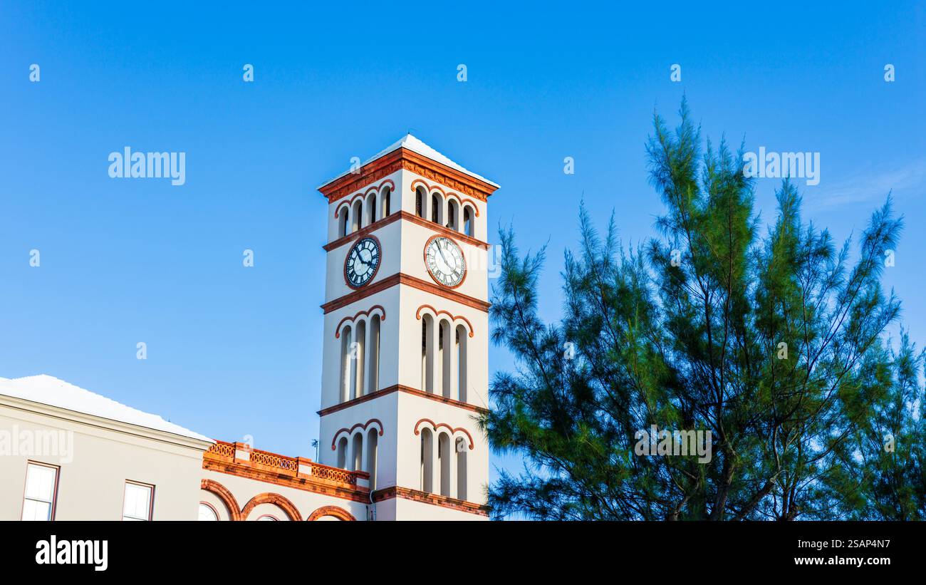 View of the downtown buildings from Hamilton, Bermuda Stock Photo - Alamy