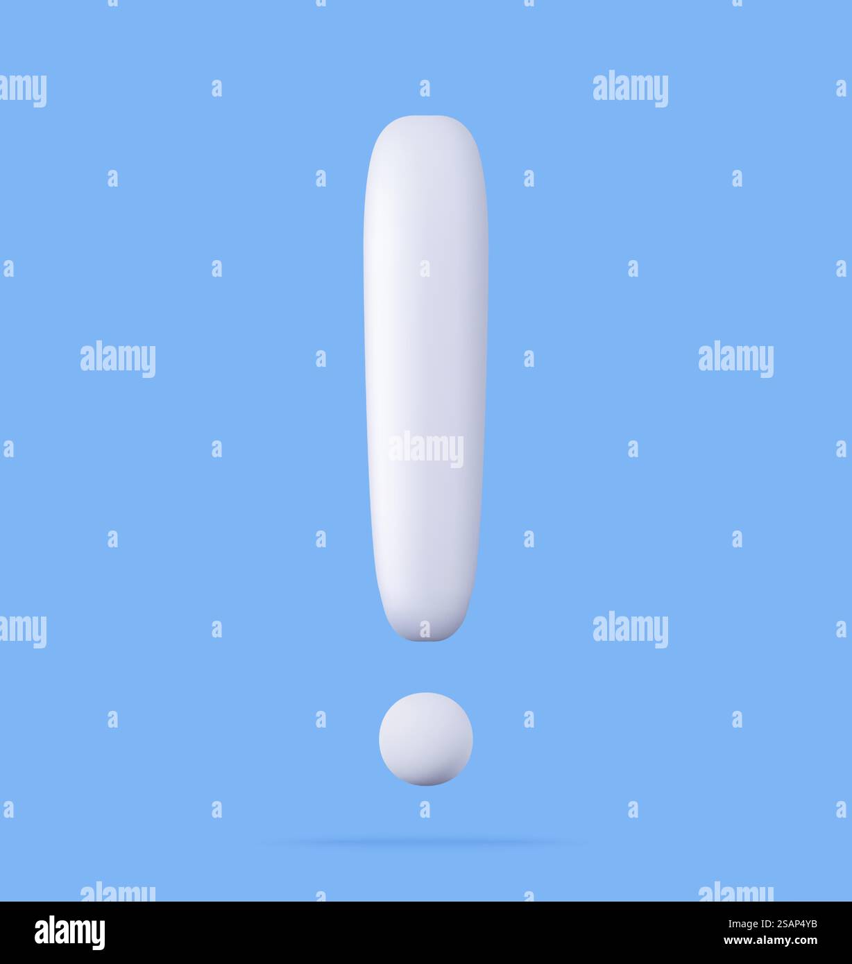 3D warning sign. exclamation mark. 3d rendering. Vector illustration ...