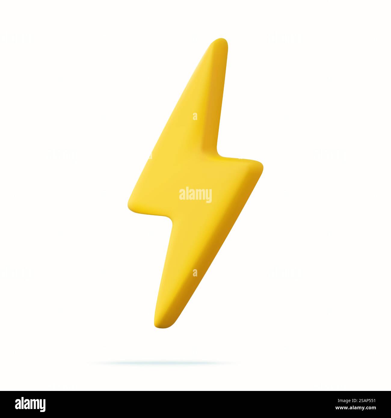 3d Yellow thunder and bolt lighting flash. Yellow charger symbol for ...