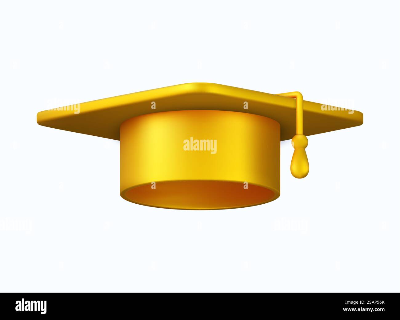3d Graduation cap icon. High school college university complete ...
