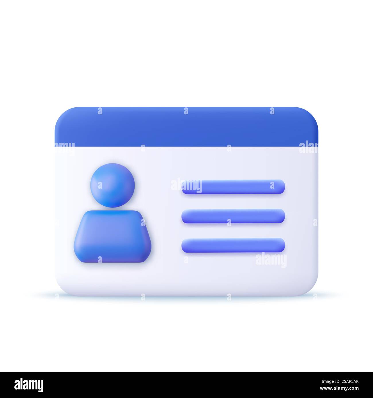 3d Driver license, id card, plastic card, badge icon.3d rendering ...