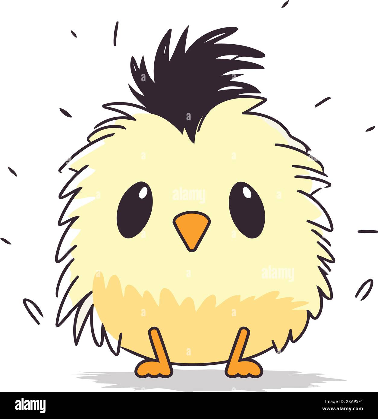 Cute little chick. Vector illustration in cartoon style. Isolated on ...