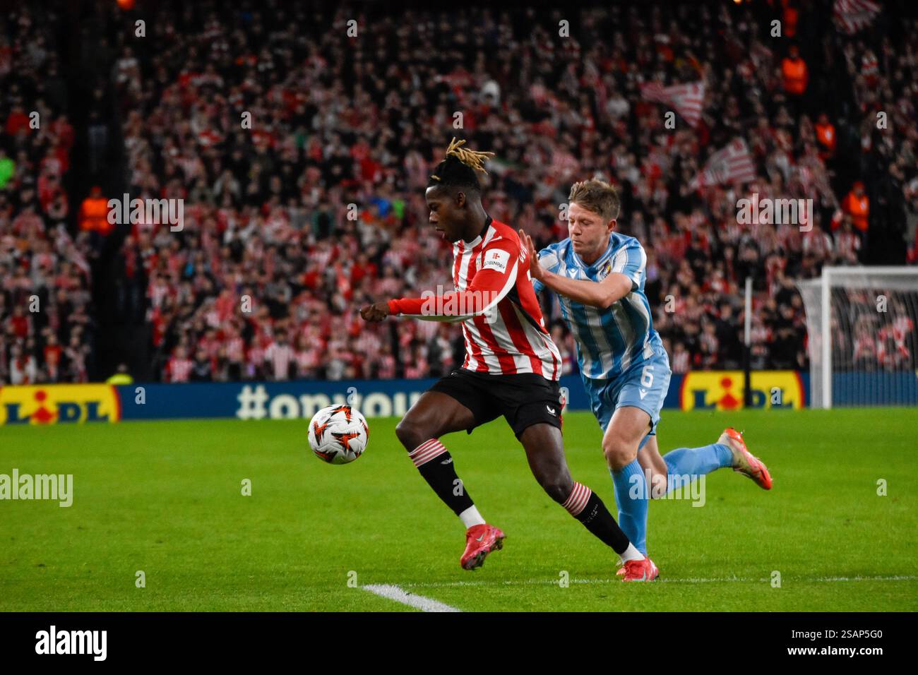 Bilbao, Spain, 30th January, 2024: Nico Williams (10) of Athletic and ...