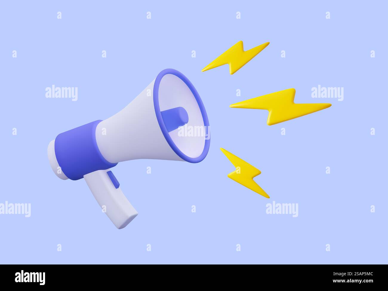 3d megaphone speaker lightning Stock Vector Images - Alamy