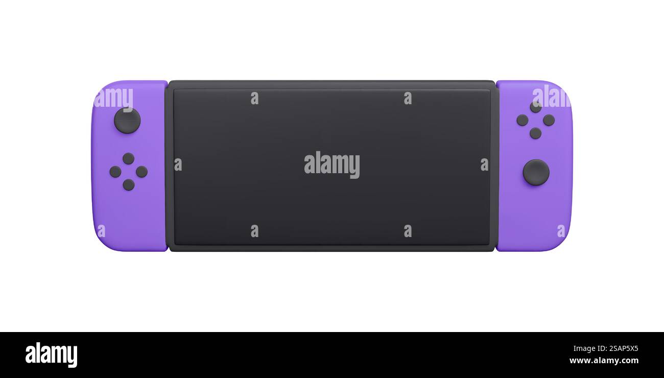 3d realistic switch button gaming console isolated on white background ...