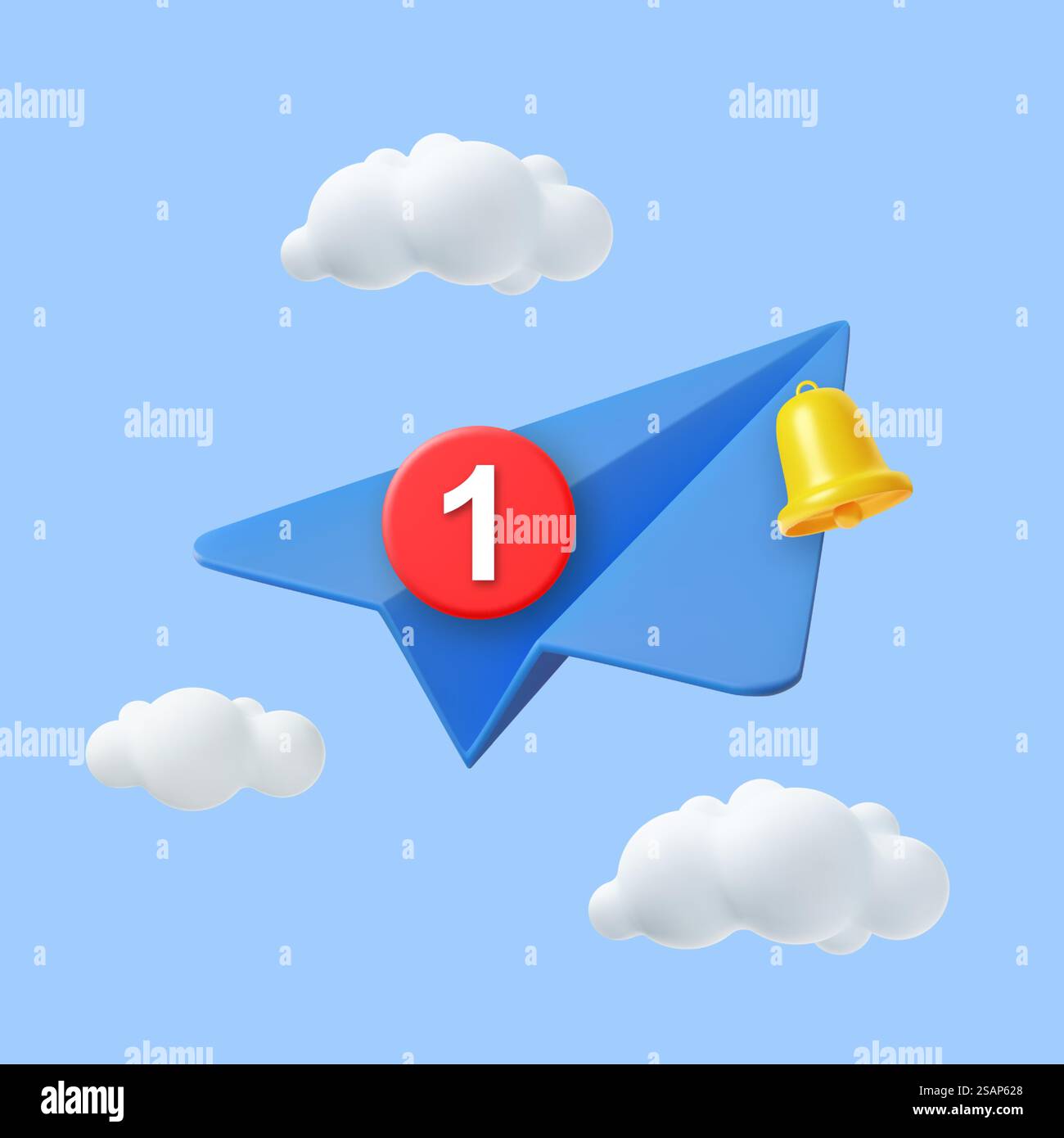 3D Paper Airplane icon. Banner template for travel with aircraft and ...