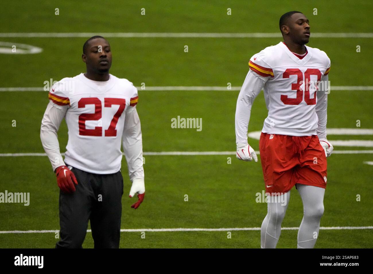 Kansas City Chiefs safety Chamarri Conner (27) and cornerback Christian ...