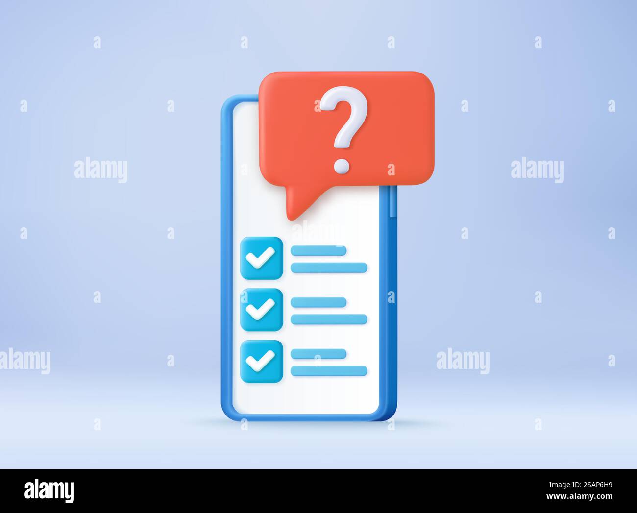 3d task management todo check list with mobile phone Stock Vector ...