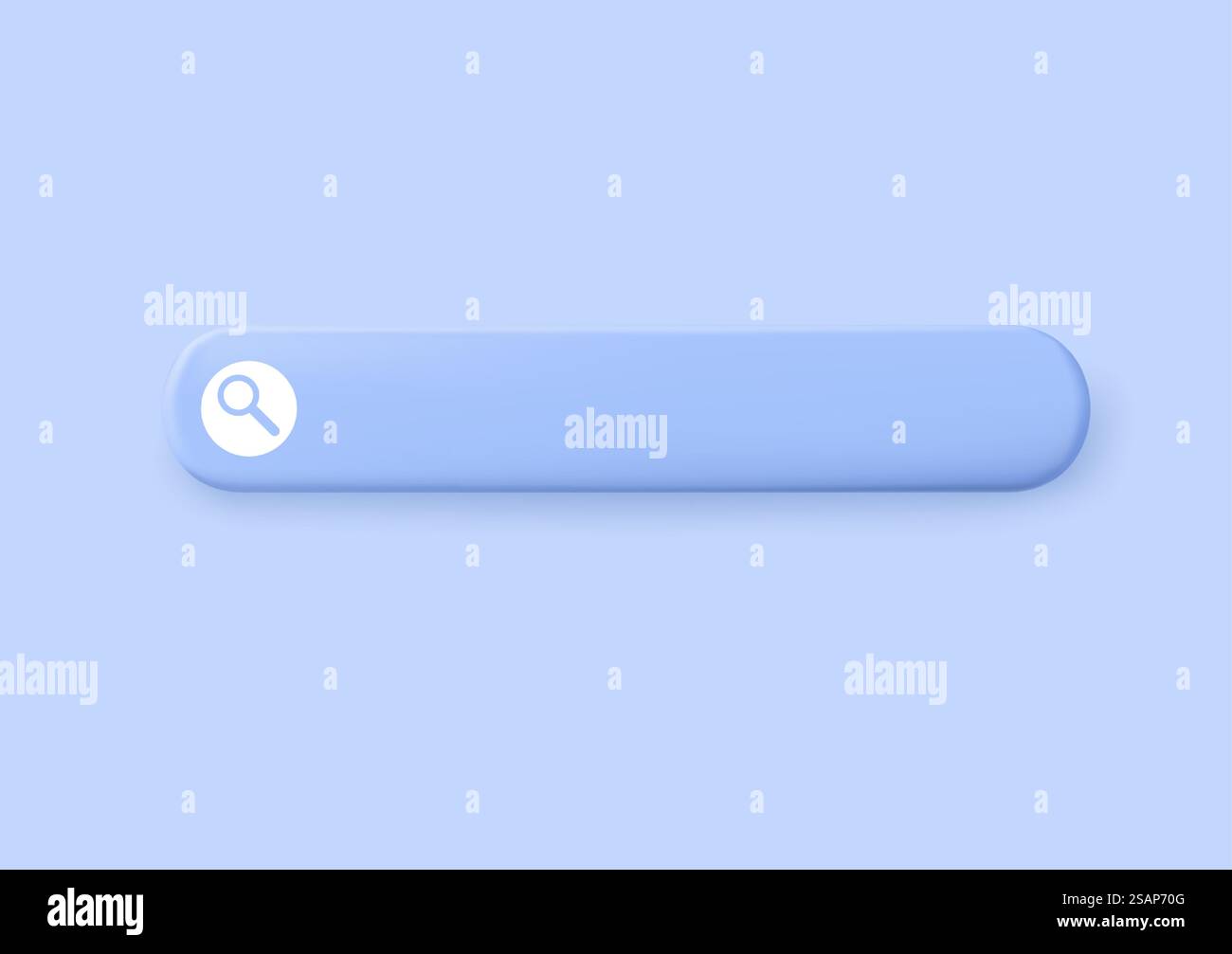 3D search bar. Browser button for website and UI design. Search form template. Vector ...
