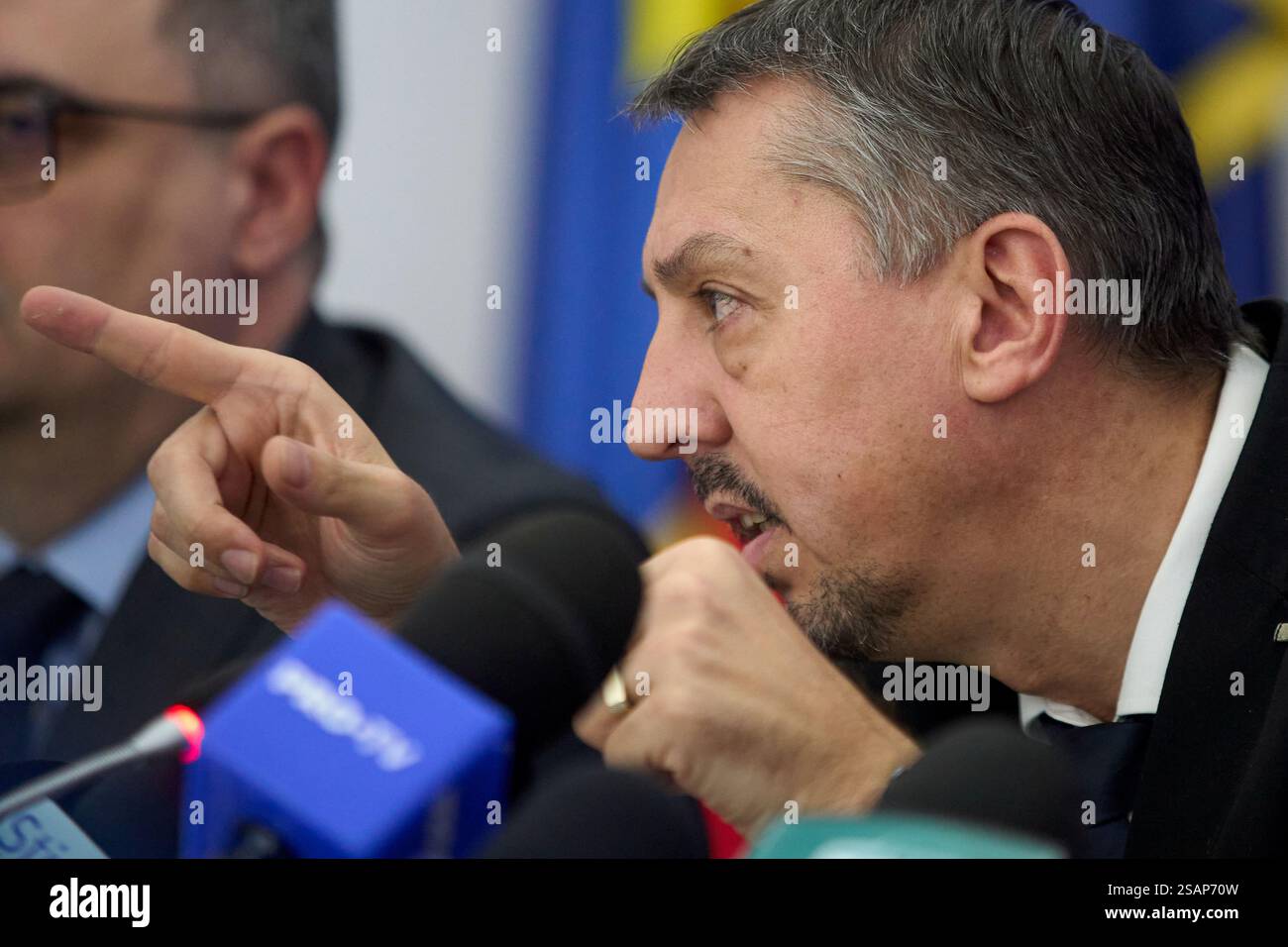 Bucharest, Romania. 30th Jan, 2025: Daniel David, the Romanian Minister ...