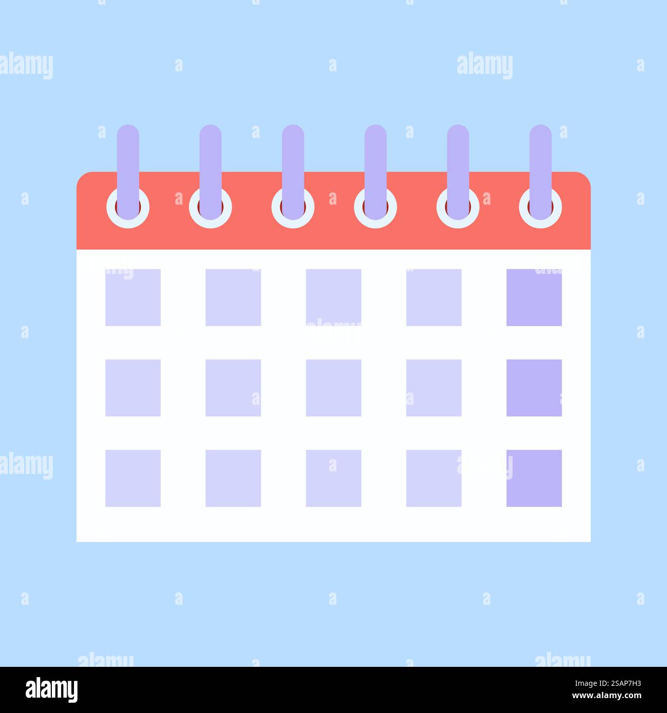 calendar reminder date spiral icon, style simple calendar, Vector ...