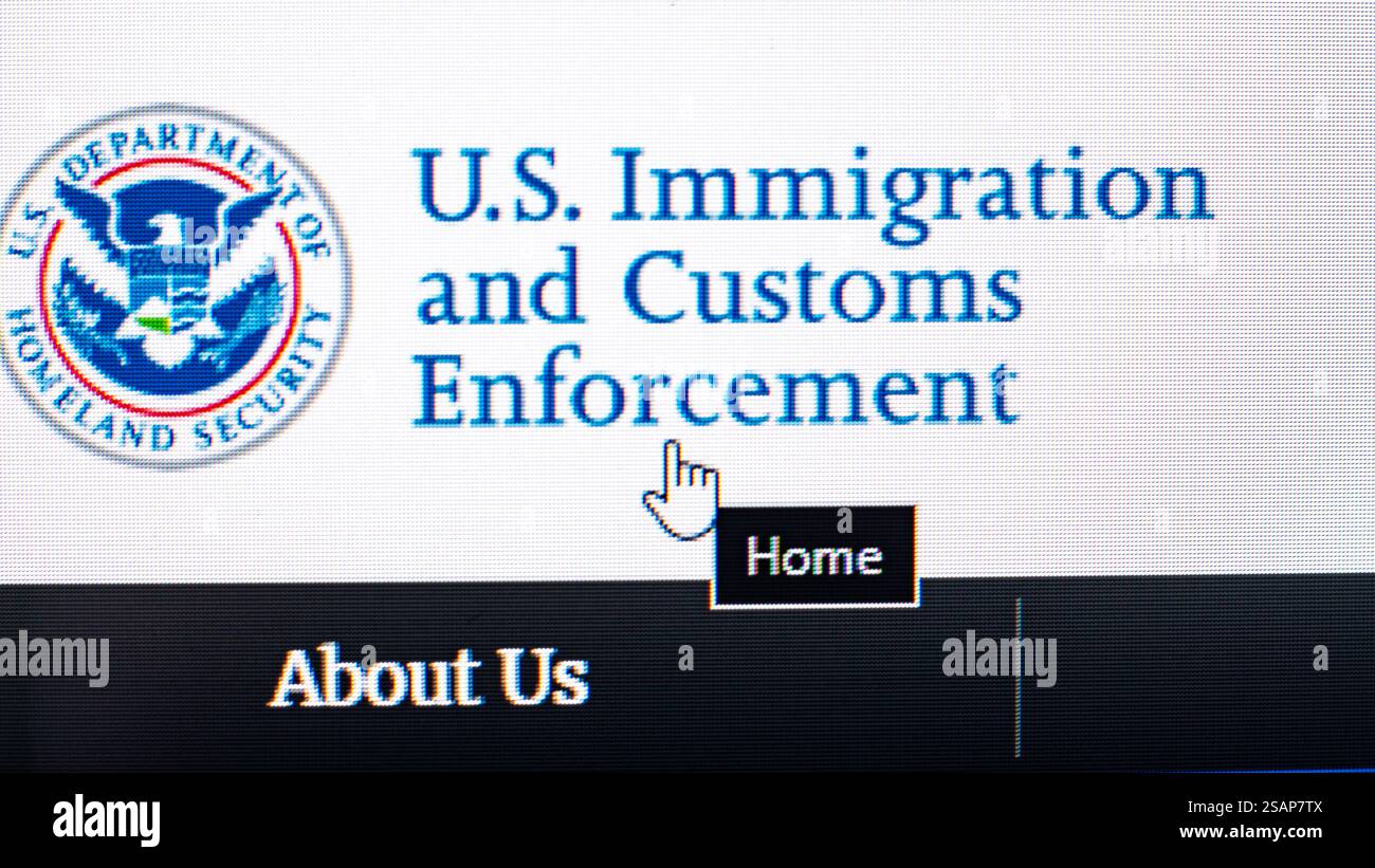 Summary of the US Immigration and Customs Enforcement website ...