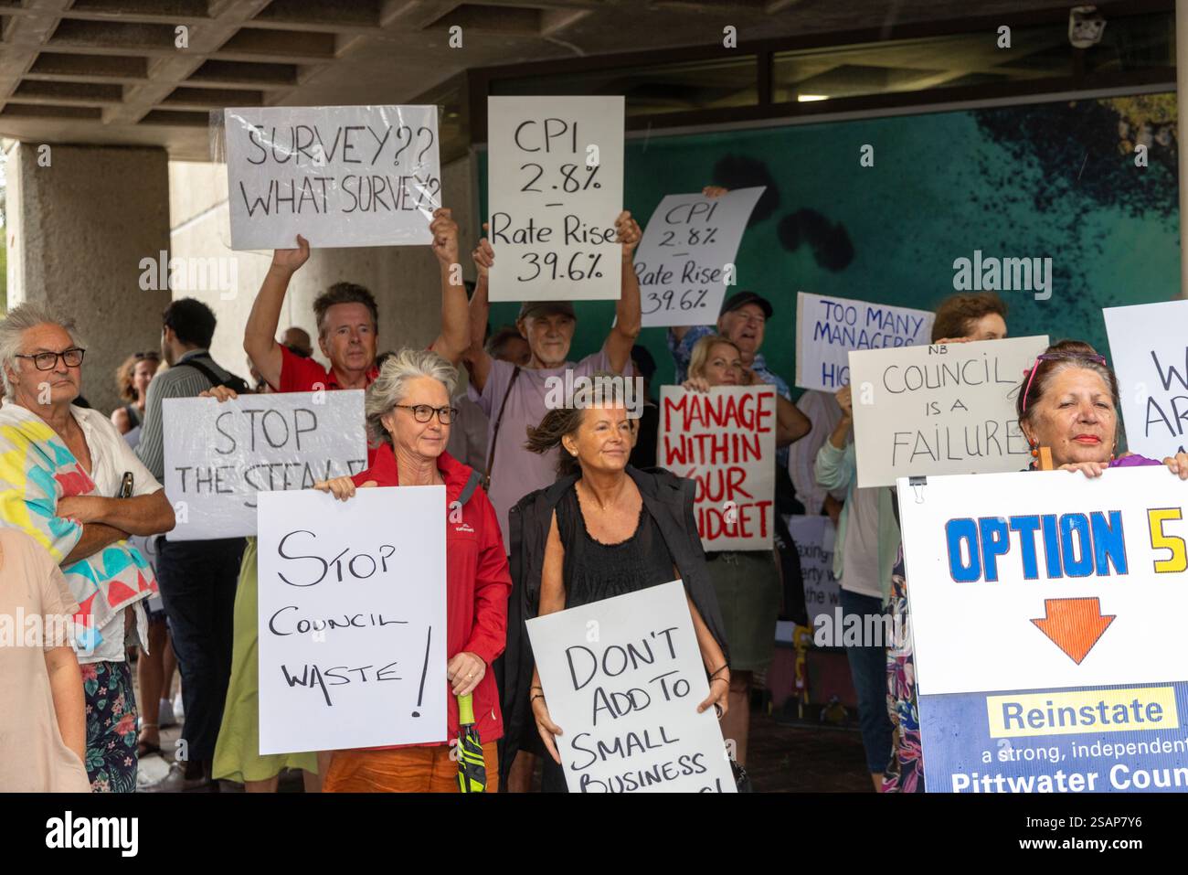 Sydney, Australia, 28th January 2025. Local residents protest with ...