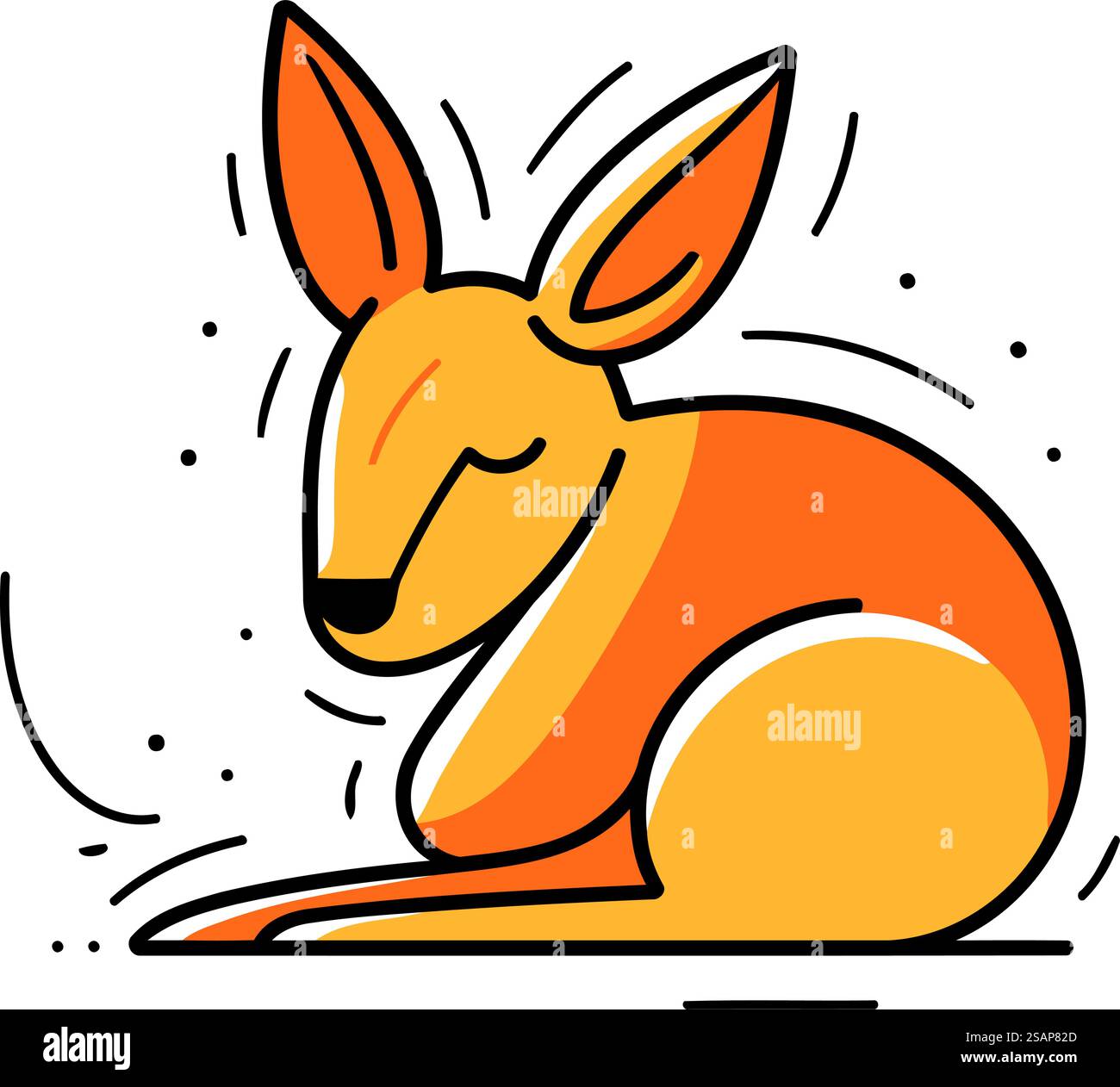 Kangaroo icon. Cute kangaroo vector illustration Stock Vector Image ...