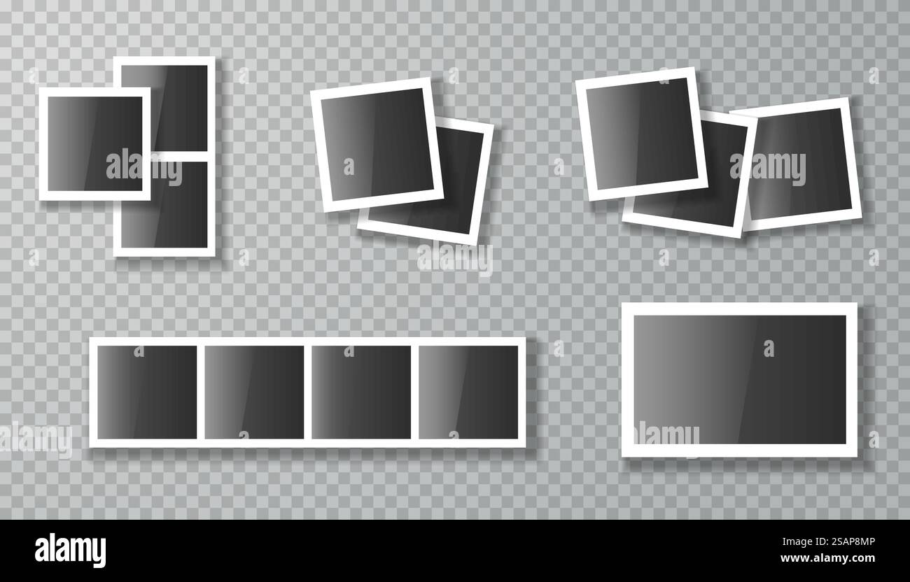 Black photo frames on Stock Vector Images - Alamy